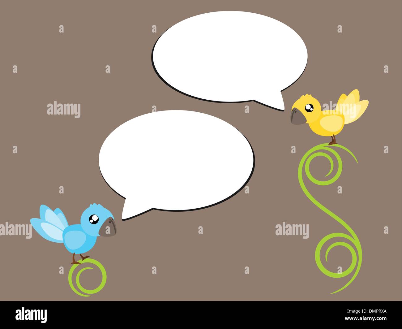 Bird talk illustration Stock Vector Image & Art - Alamy