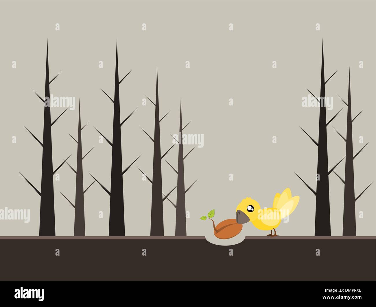 Bird and tree illustration Stock Vector Image & Art - Alamy