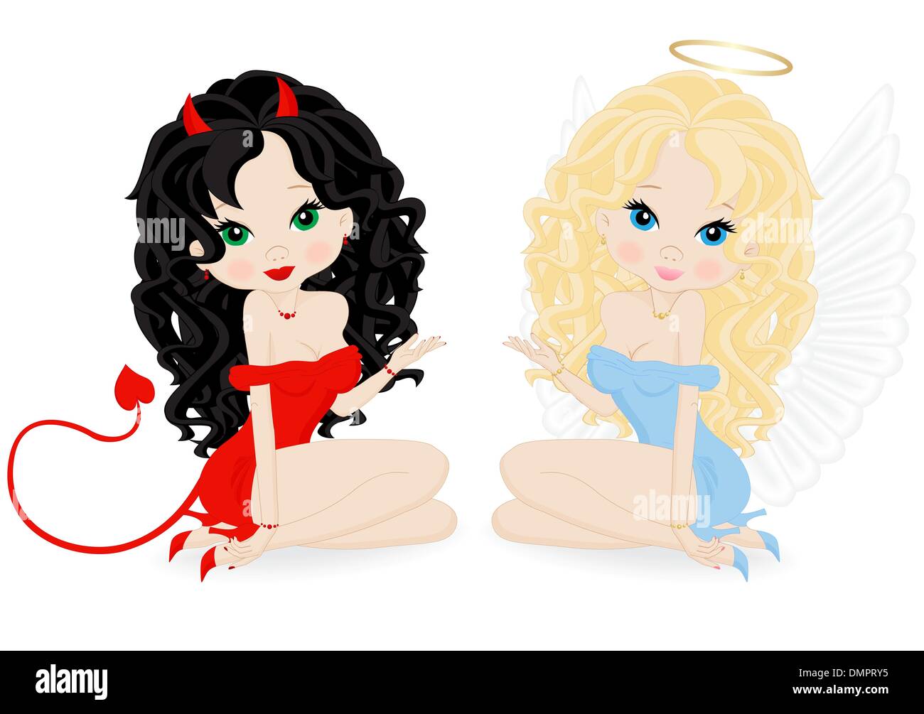 Blue devil horns white hi-res stock photography and images - Alamy