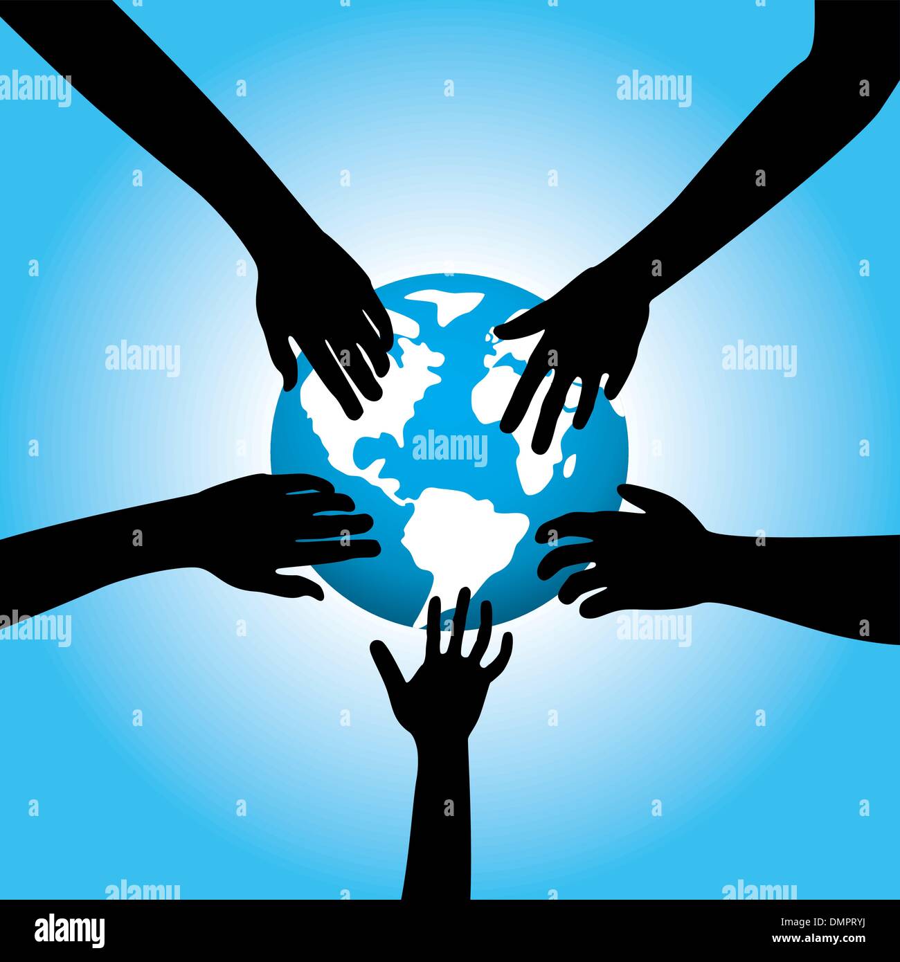 vector hands and earth Stock Vector Image & Art - Alamy