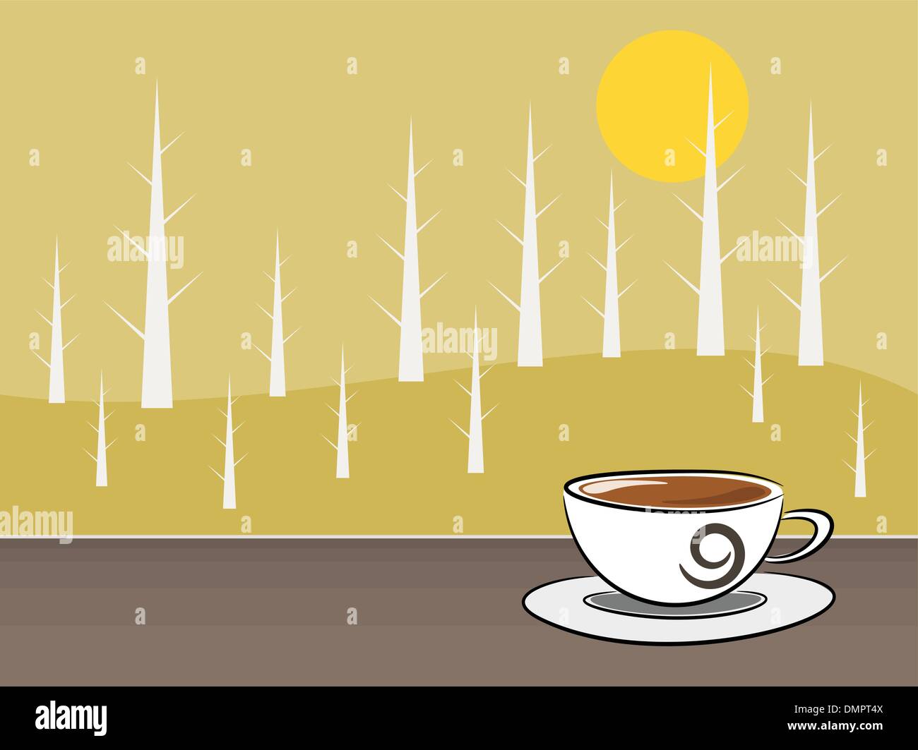 Coffee and background illustration Stock Vector Image & Art - Alamy