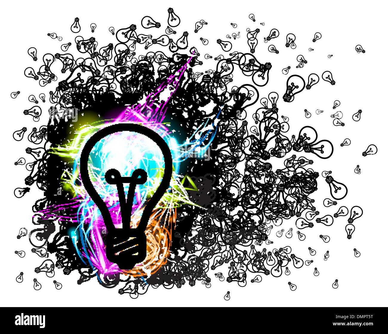 Vector bulb background with shine effects Stock Vector Image & Art - Alamy