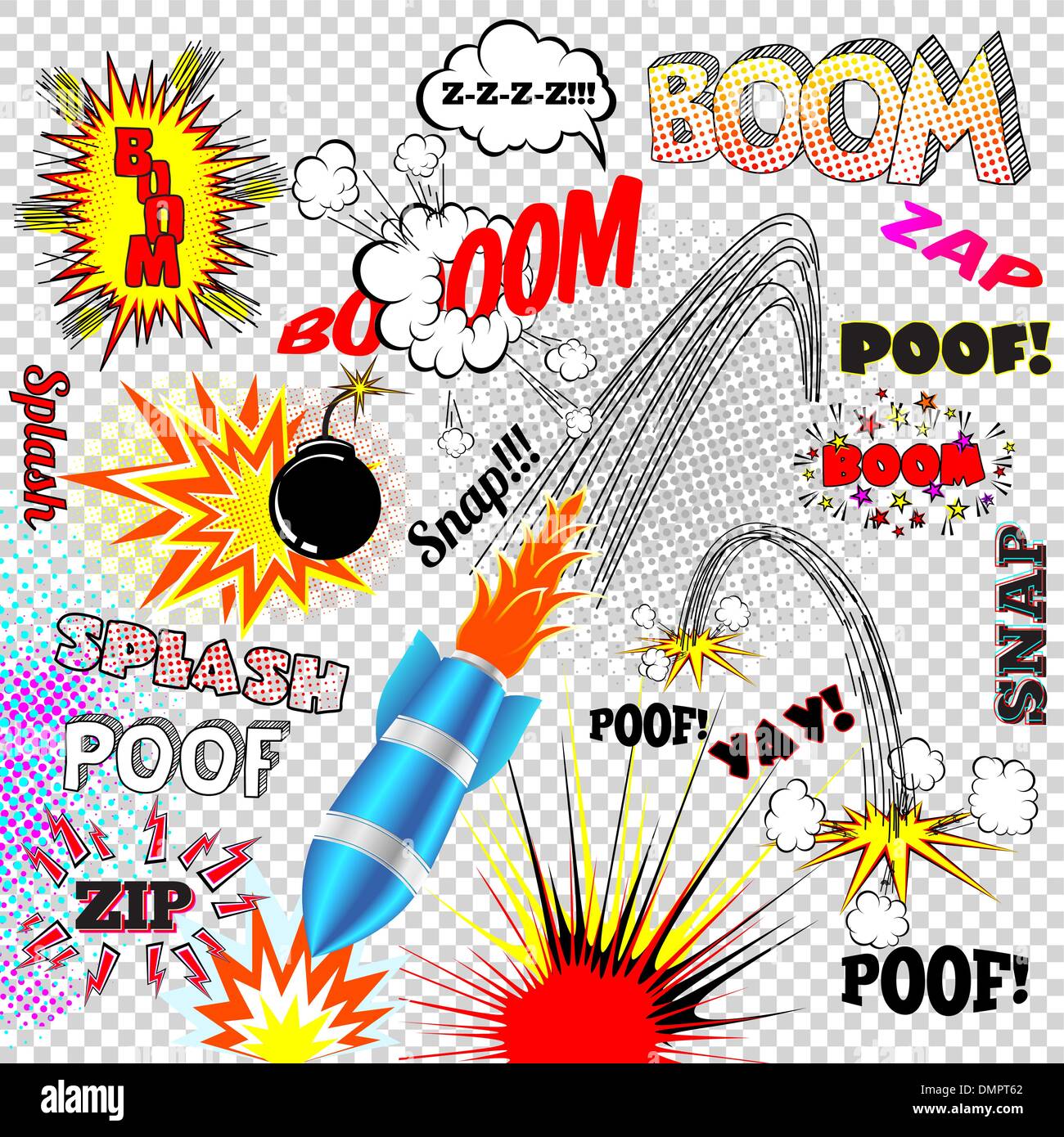 Red white comic book hi-res stock photography and images - Alamy