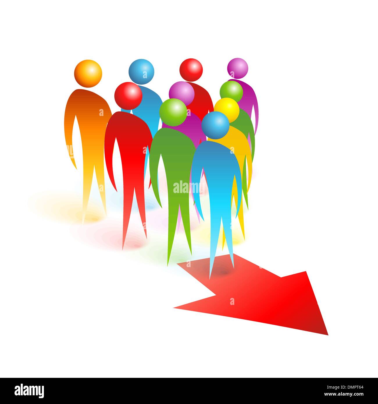 Group directed Cut Out Stock Images & Pictures - Alamy