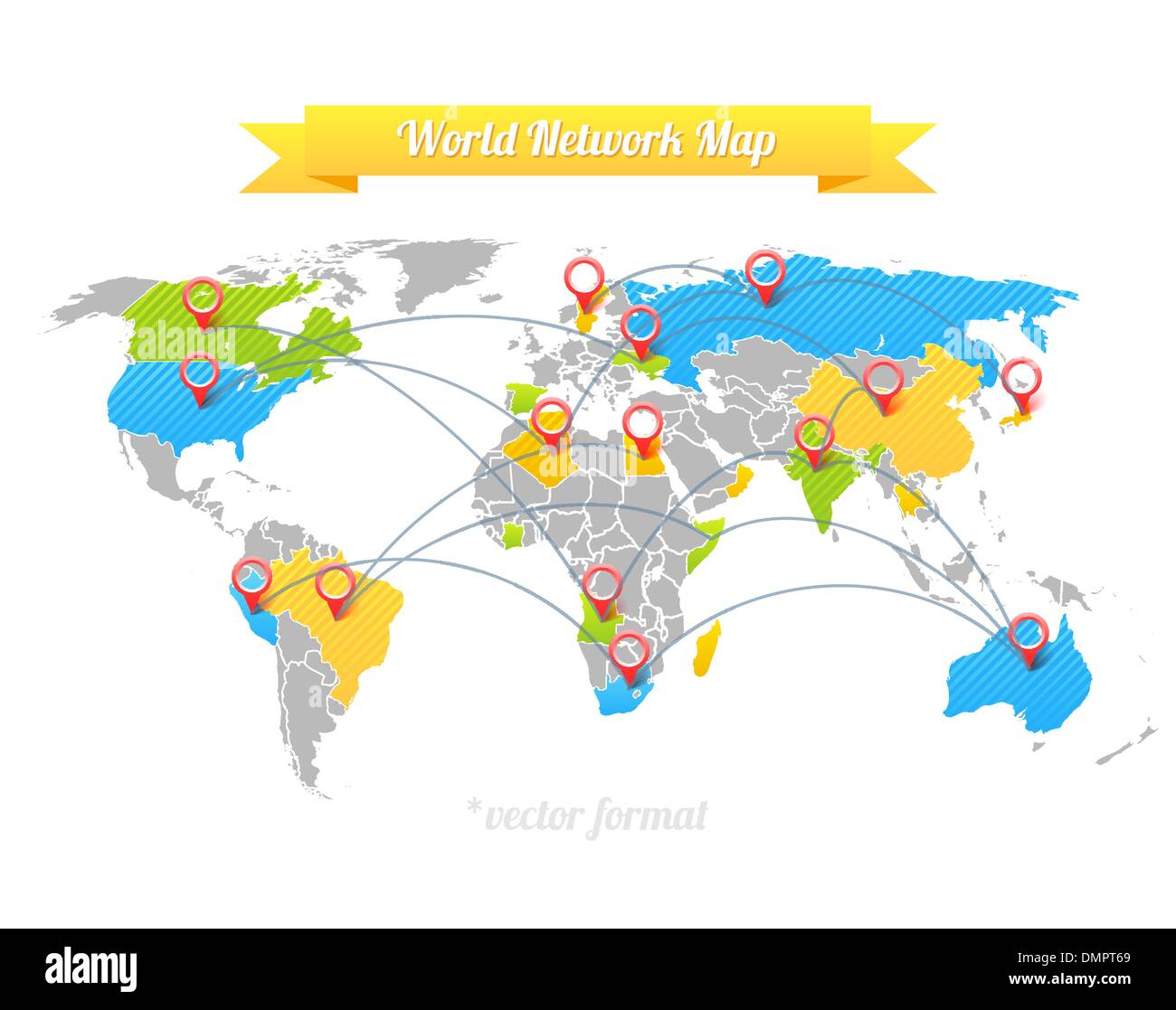 Network map hi-res stock photography and images - Alamy
