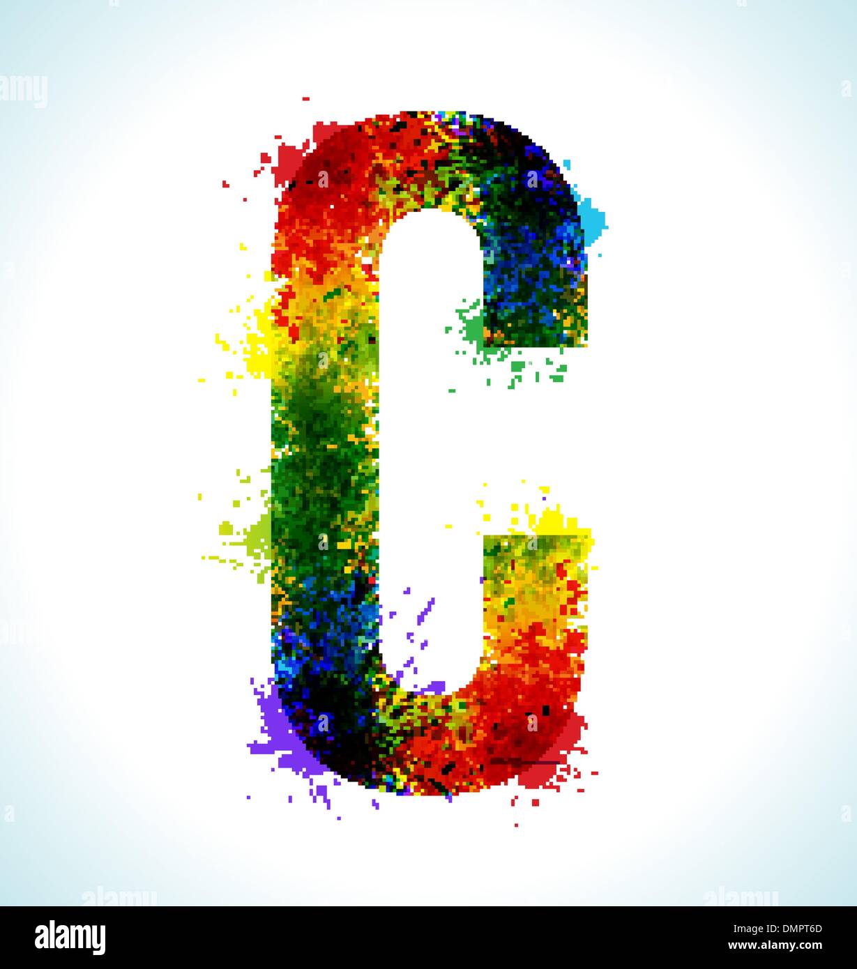 Gradient vector splashes font Stock Vector Image & Art - Alamy