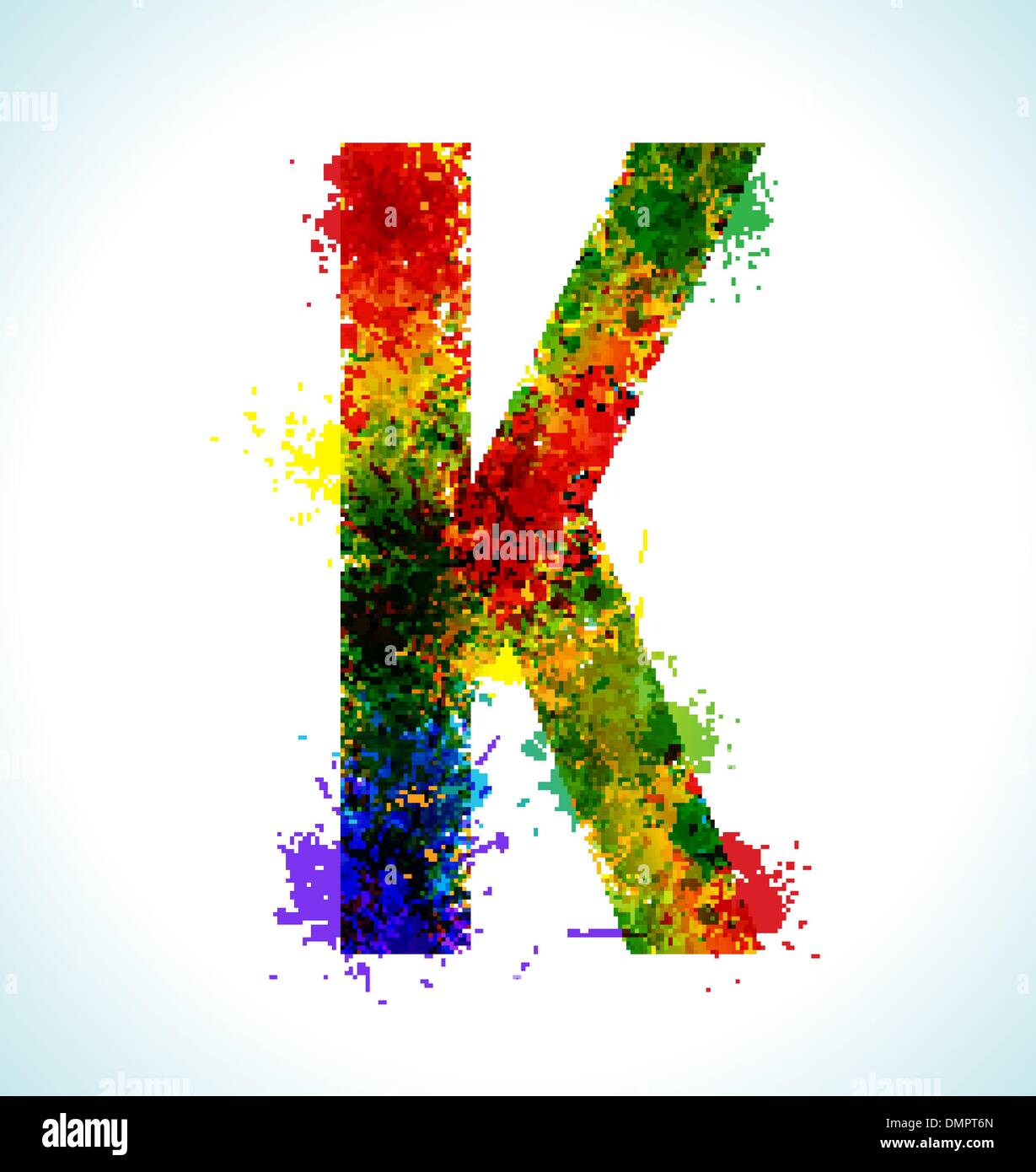 Gradient vector splashes font Stock Vector Image & Art - Alamy