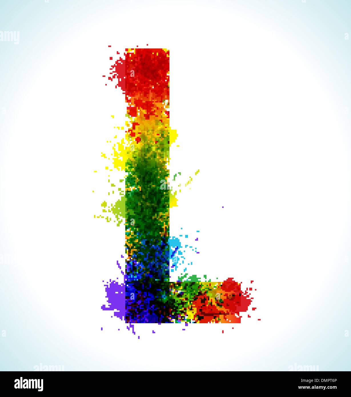 Gradient vector splashes font Stock Vector Image & Art - Alamy