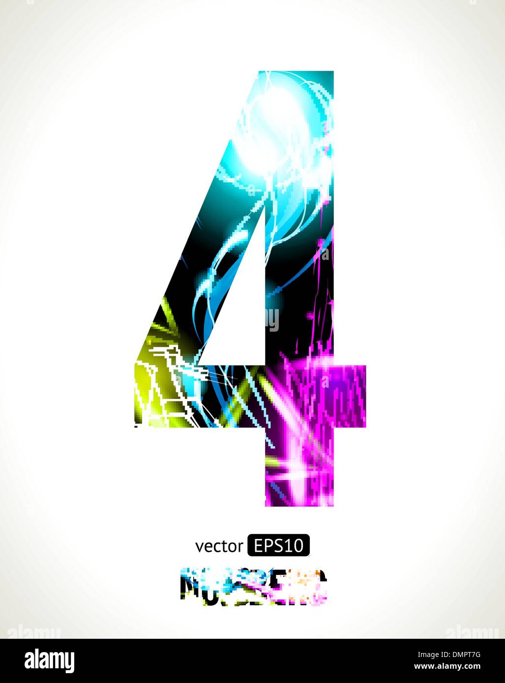 Neon numbers Stock Vector Images - Alamy