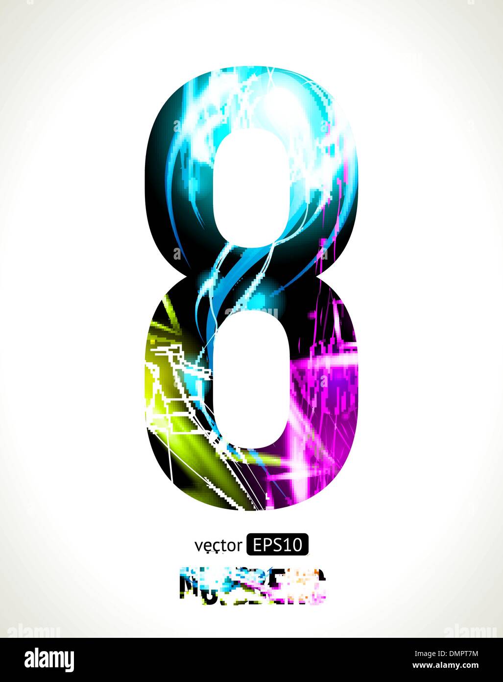 High tech numbers Stock Vector Images - Alamy