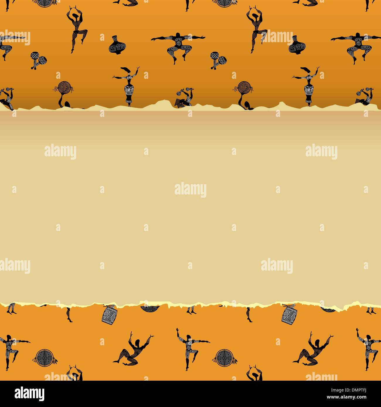 Abstract background with figures of primitive people Stock Vector Image ...