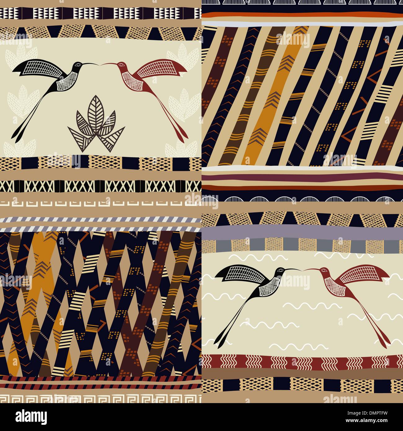 A set of patterns Tribal painting Stock Vector Image & Art - Alamy