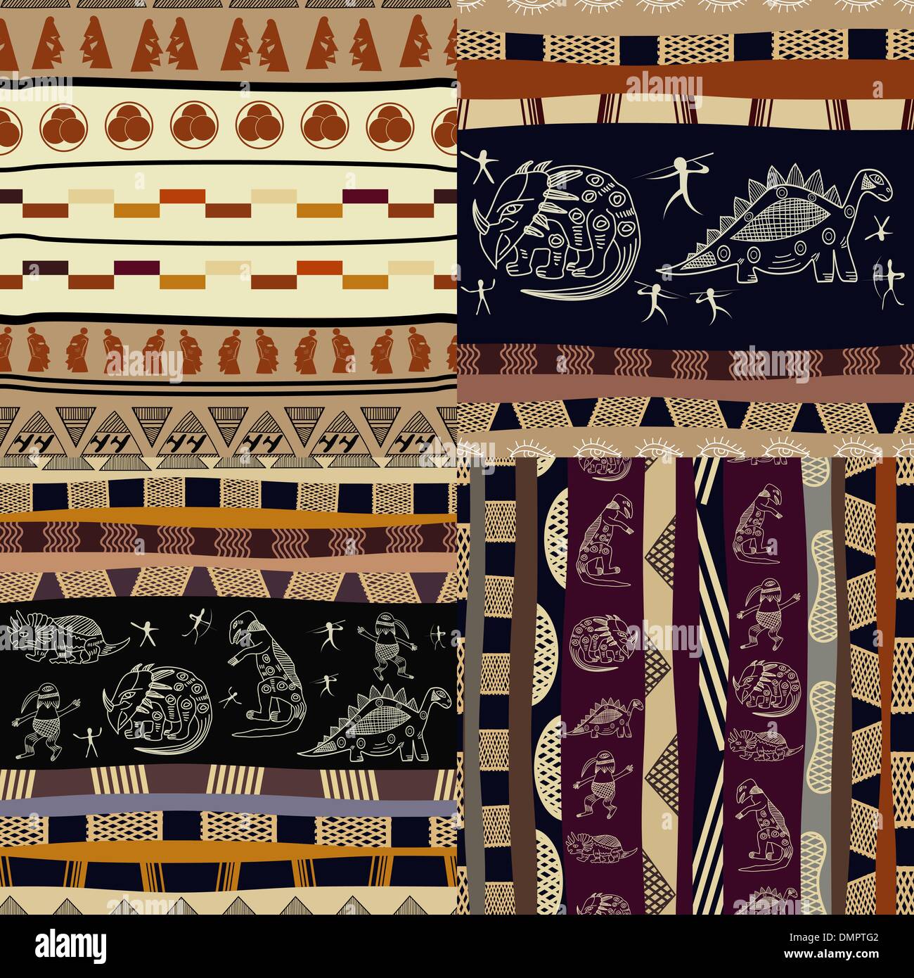 Set of Tribal painting Stock Vector Image & Art - Alamy