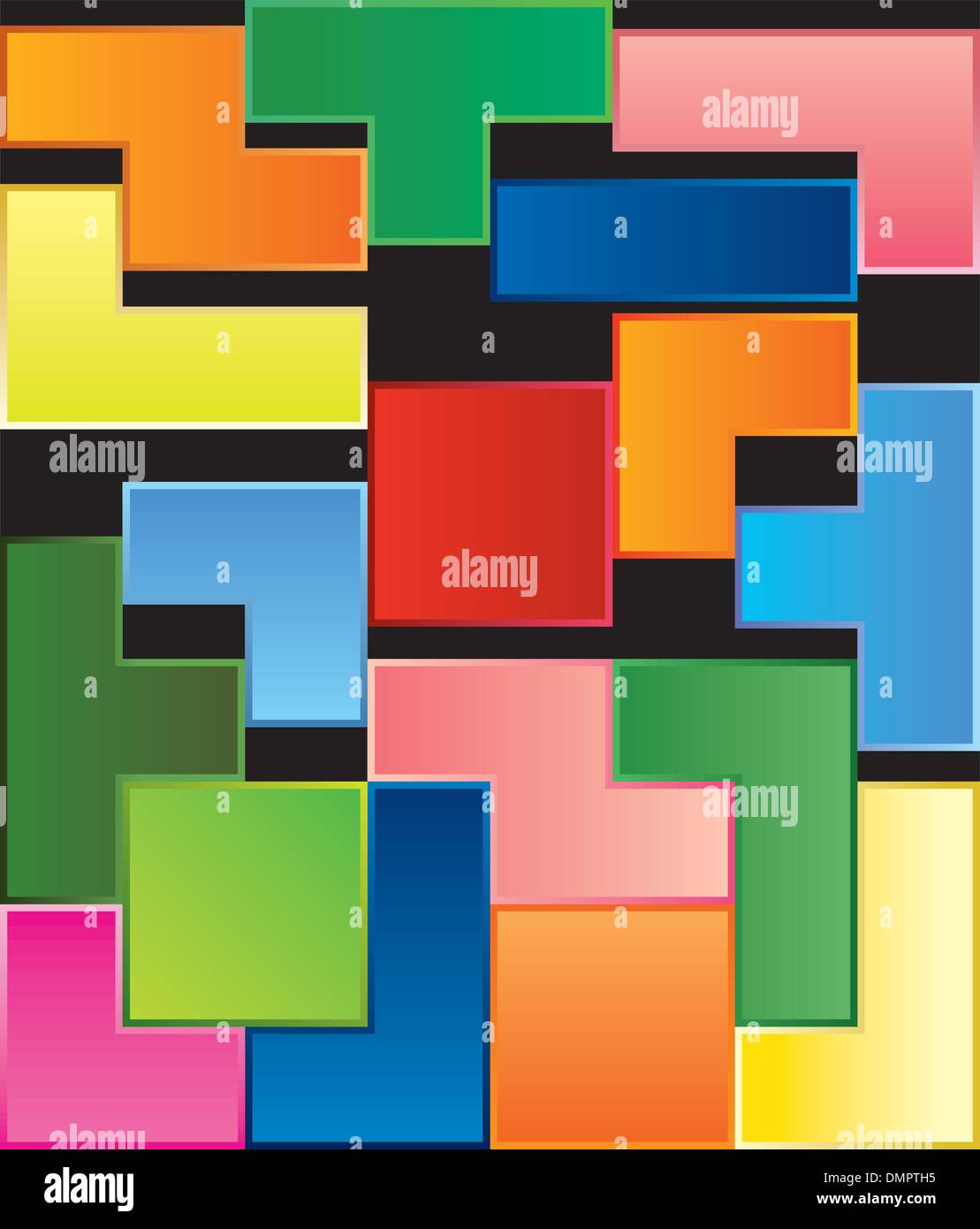 Colourful puzzle Stock Vector Images - Alamy