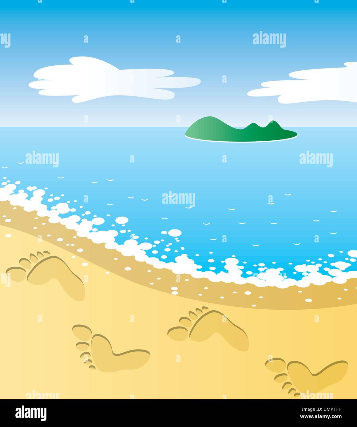 Sky cloud ocean tropical Stock Vector Images - Alamy