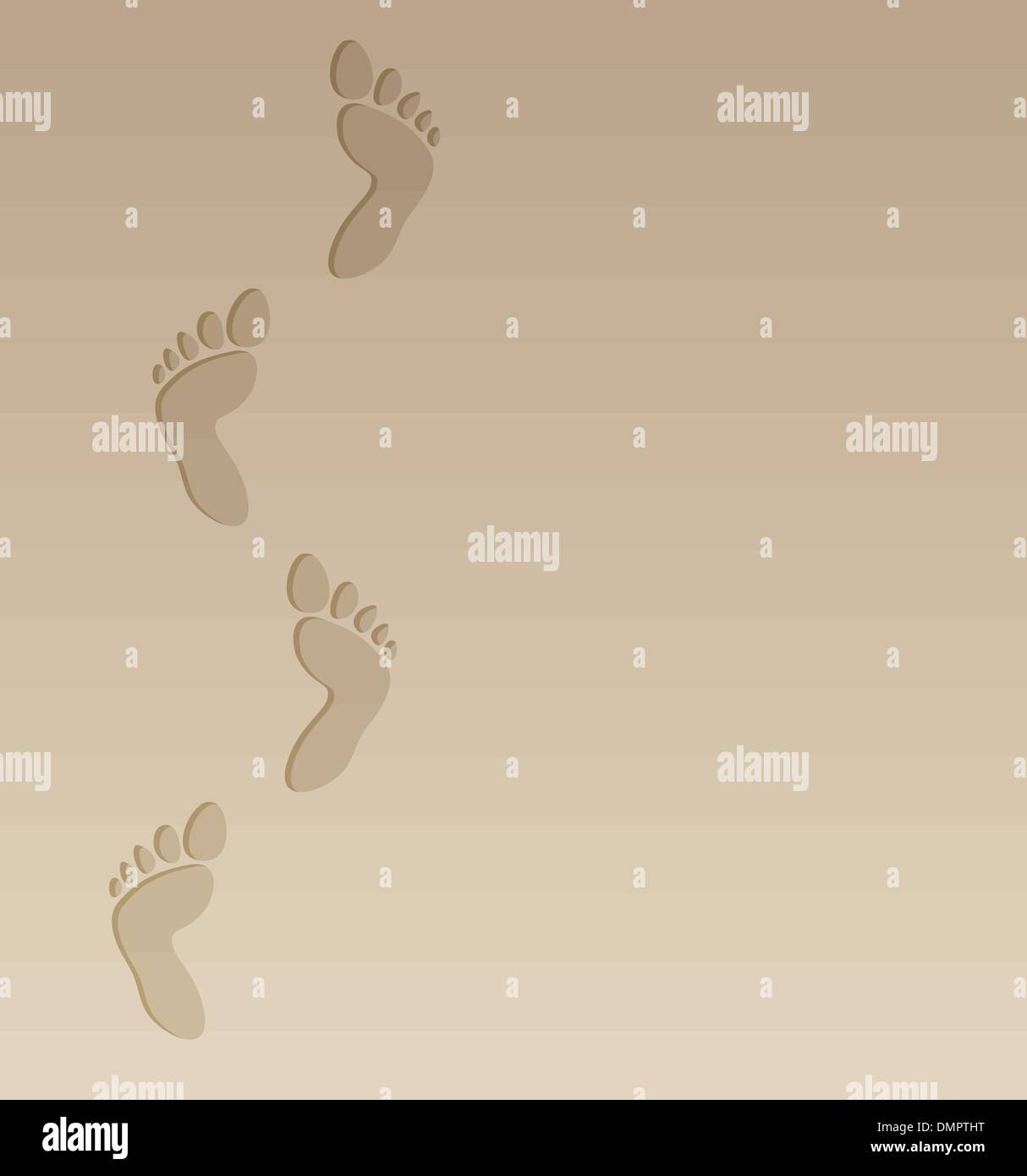 vector foot steps on the sand Stock Vector Image & Art - Alamy