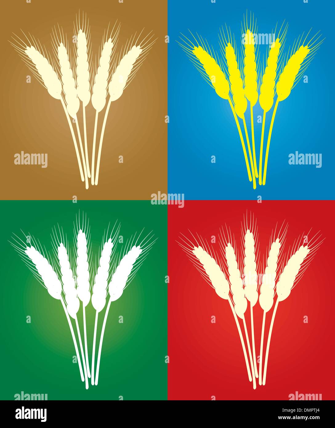Ear green wheat Stock Vector Images - Alamy