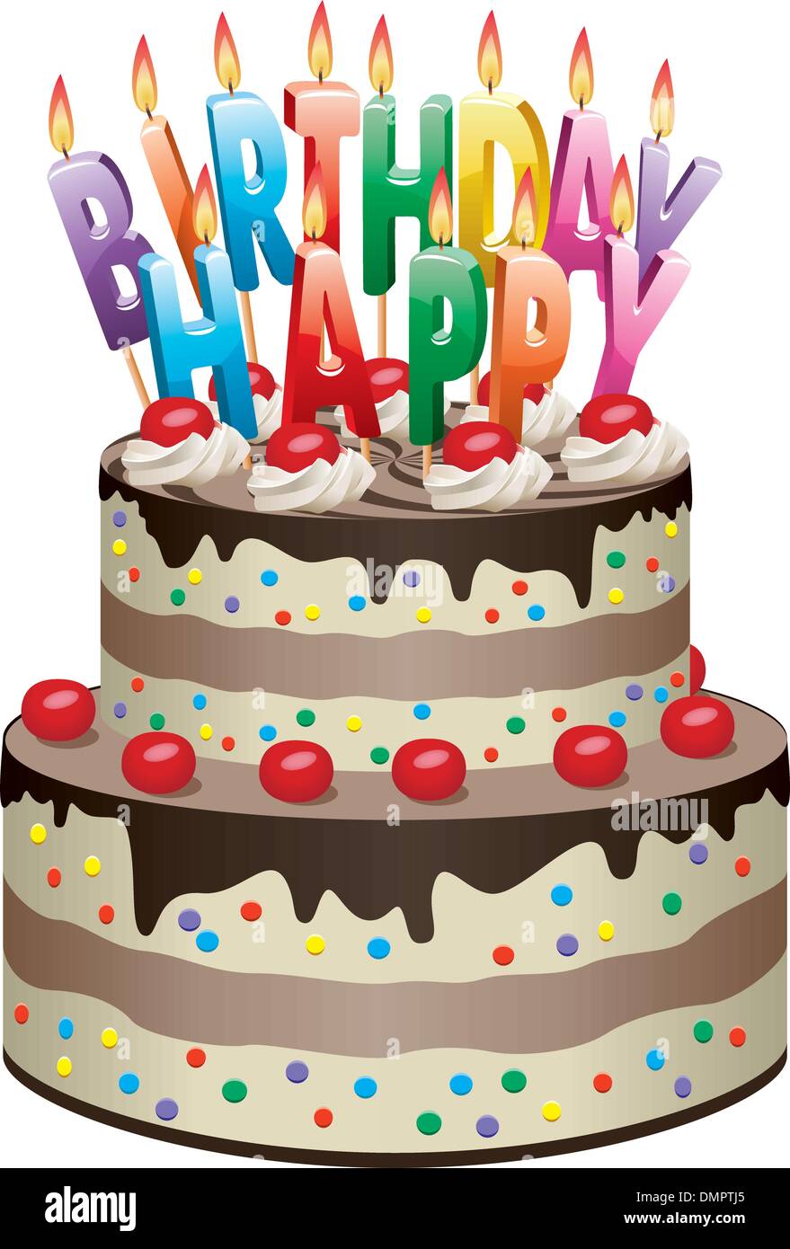 Cherry cake sprinkles Stock Vector Images - Alamy