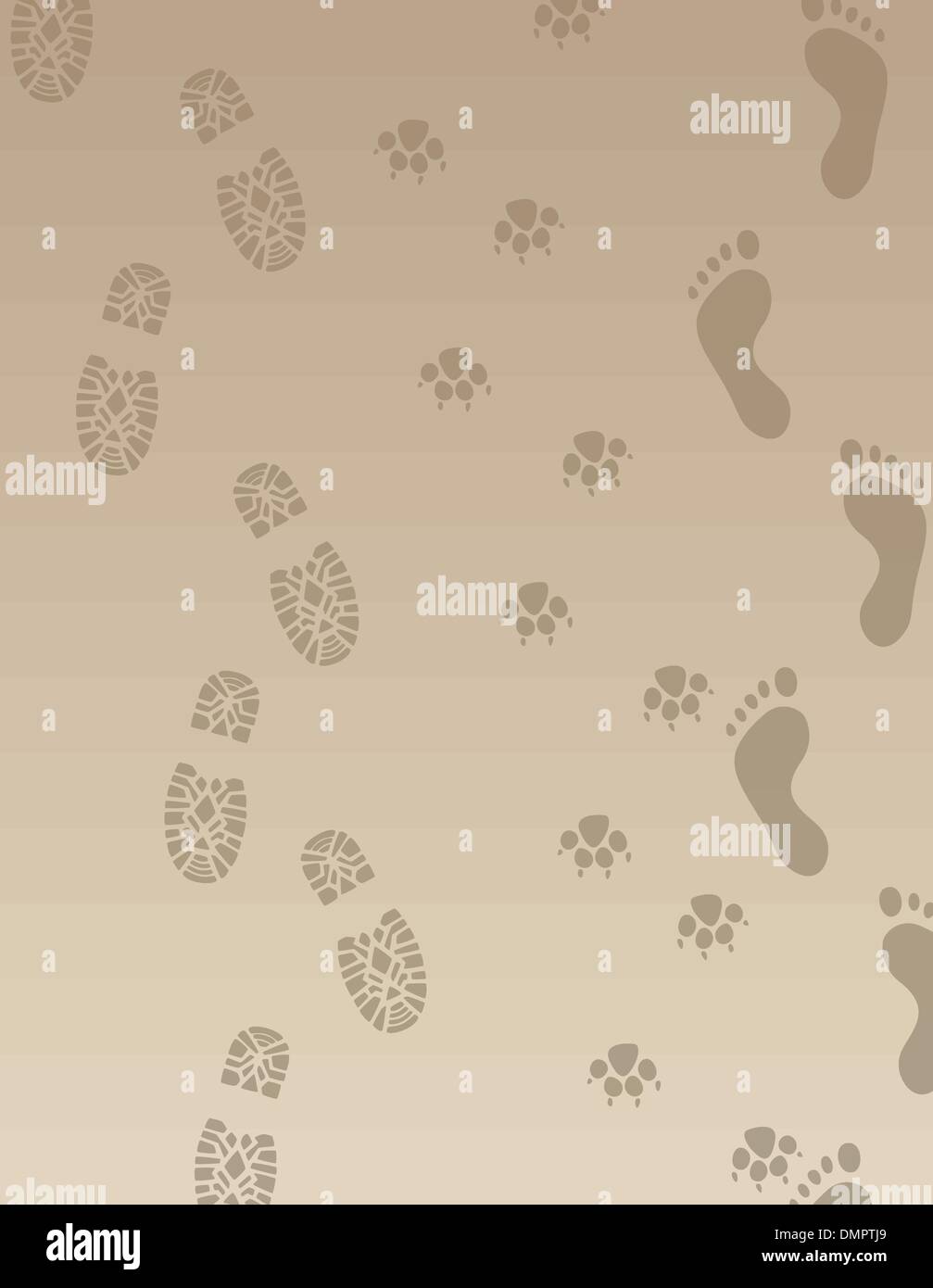 Animal and human prints Stock Vector Images - Alamy