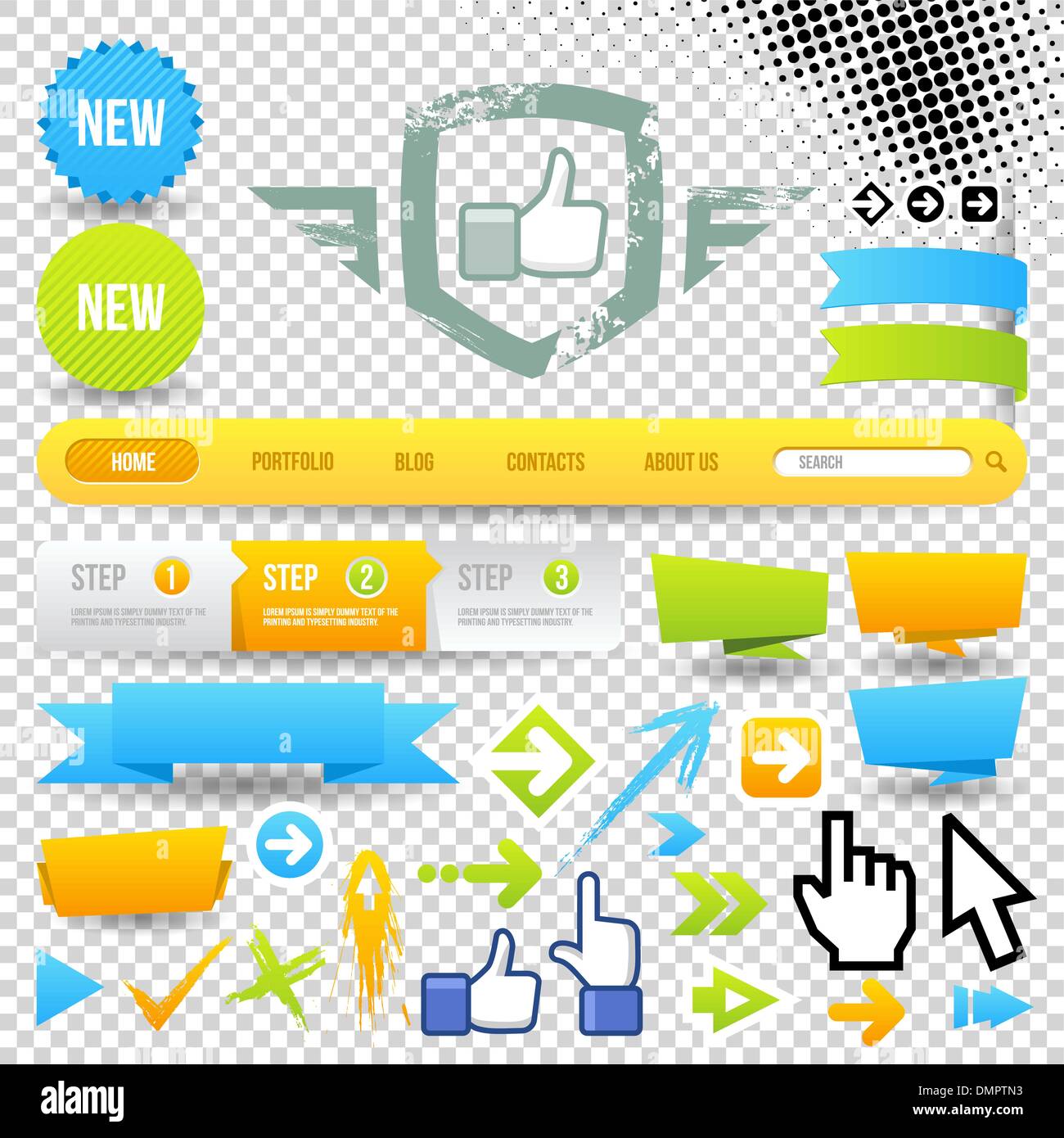 Web Template Icon and Arrows Stock Vector Image & Art - Alamy