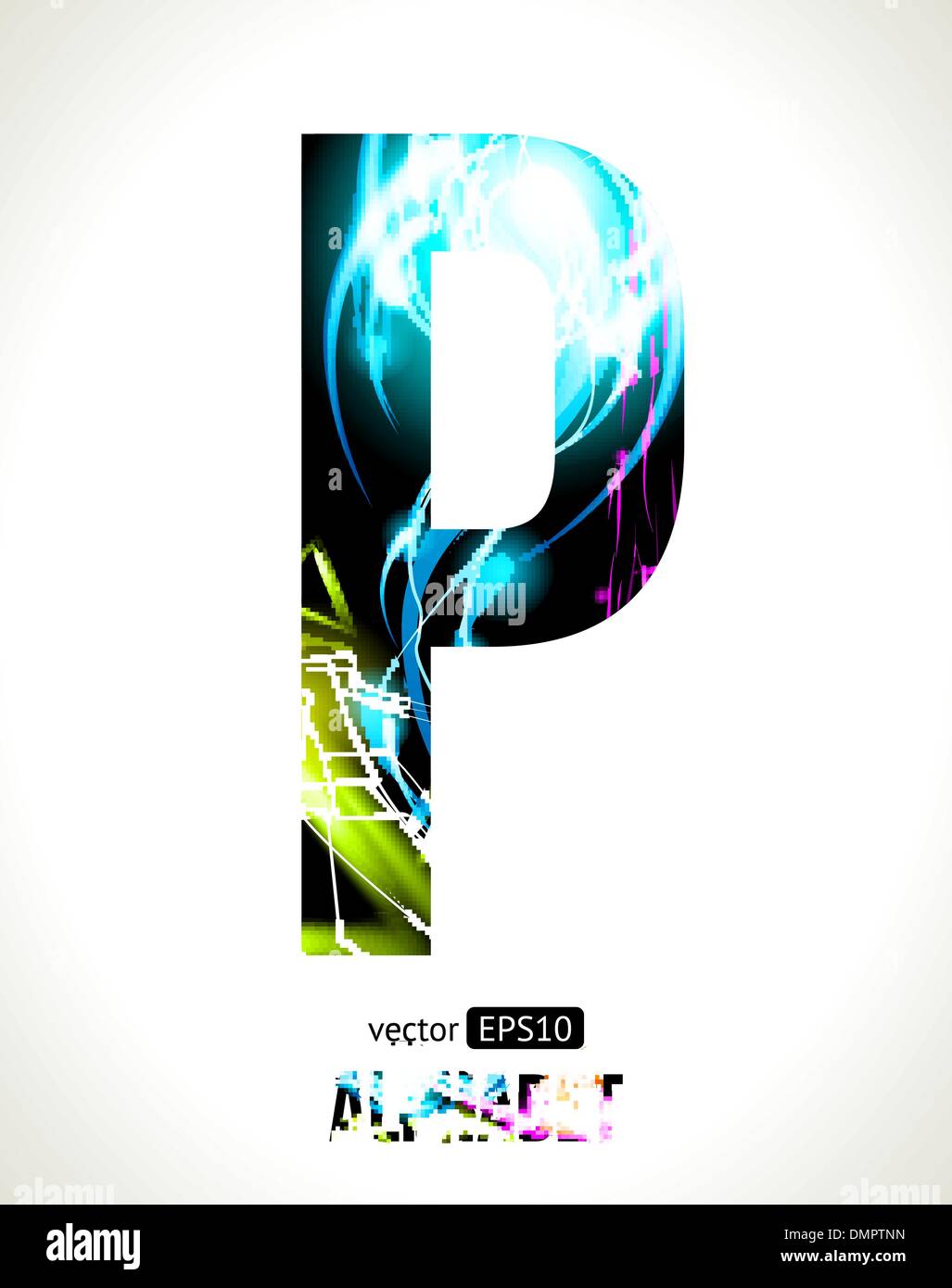 Illuminated Letter P Stock Vector Images - Alamy