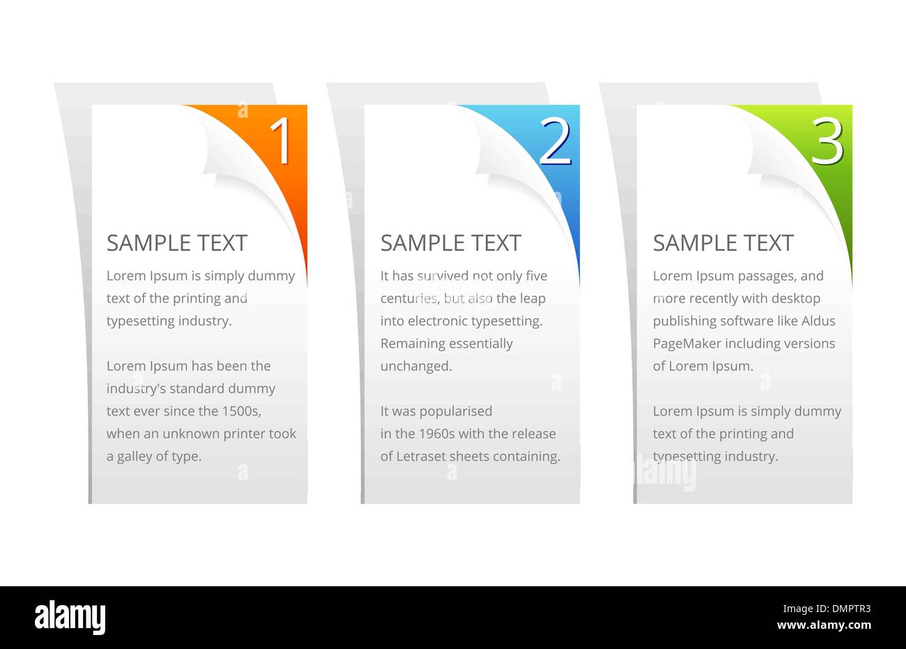 Set of Vector Colorful Sample Option Stickers Stock Vector Image & Art ...