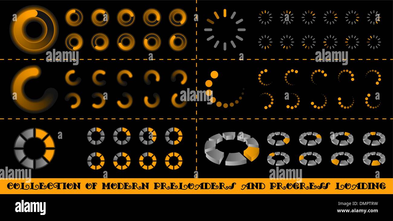 Collection of modern preloaders and progress loading Stock Vector Image ... Collection of modern preloaders and progress loading Stock Vector Image ...