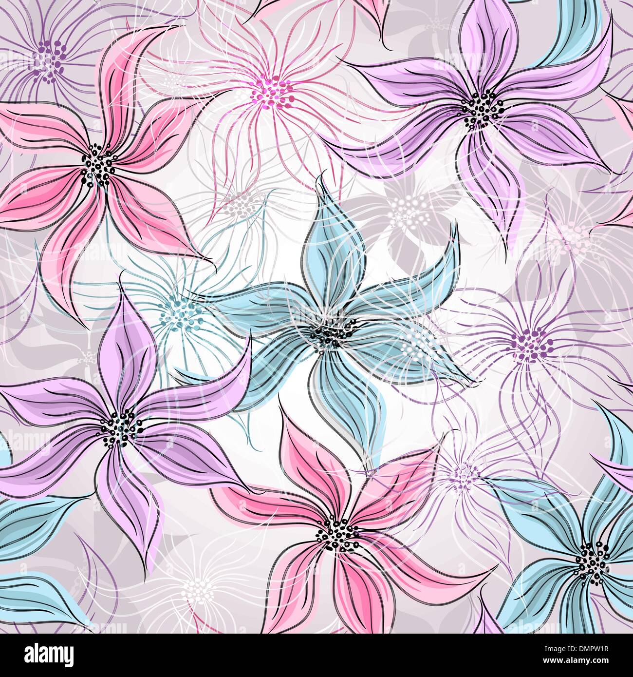 Seamless spring floral pattern Stock Vector Image & Art - Alamy