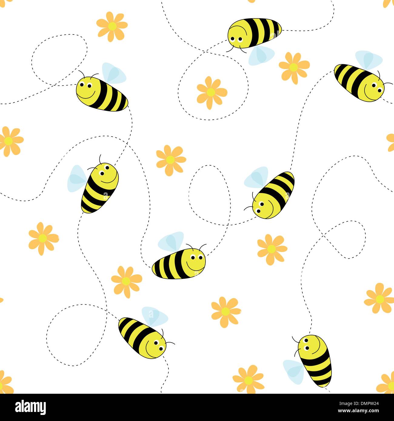 Happy bees cartoon hi-res stock photography and images - Alamy