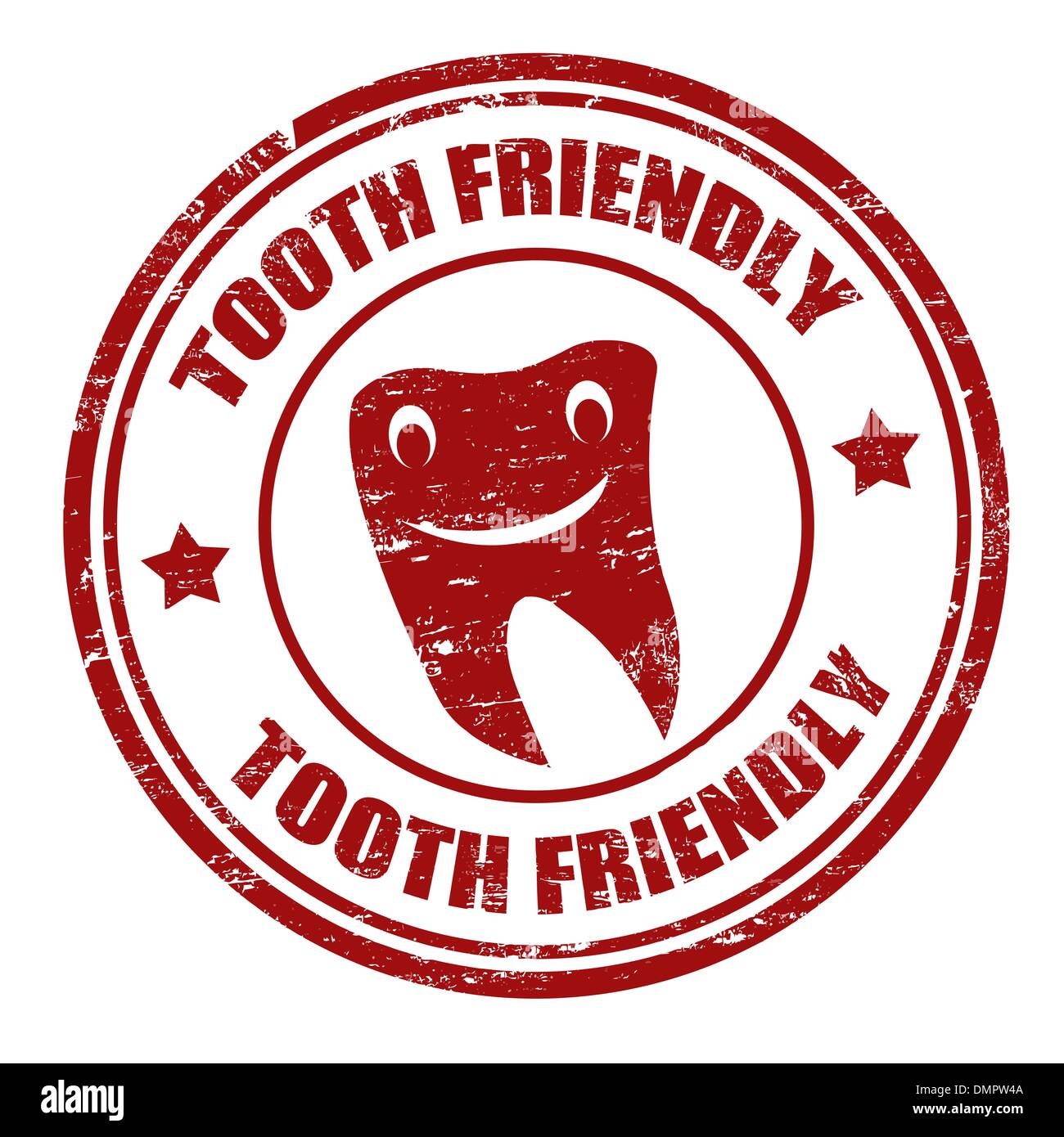Tooth friendly stamp Stock Vector Image & Art - Alamy