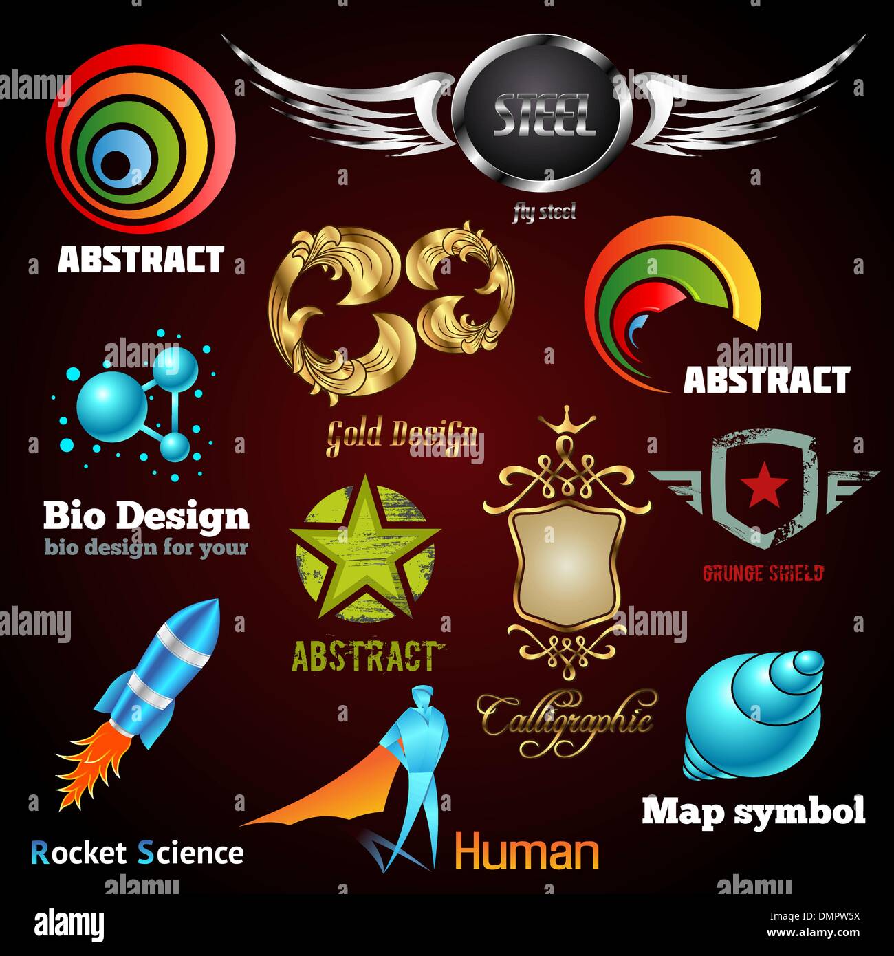 Orange 3d pen isolated Stock Vector Images - Alamy