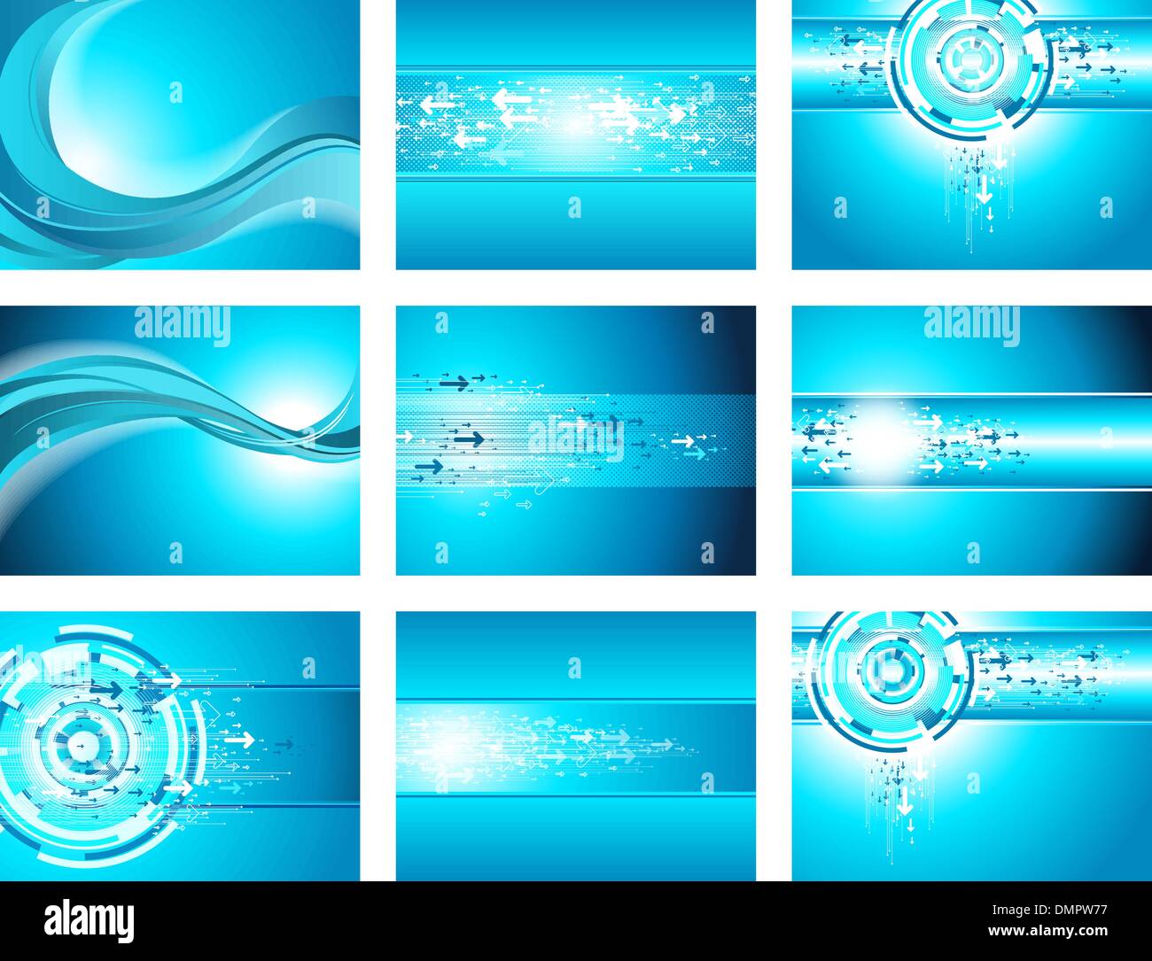 Site blue wave and arrow background collection Stock Vector Image & Art ...