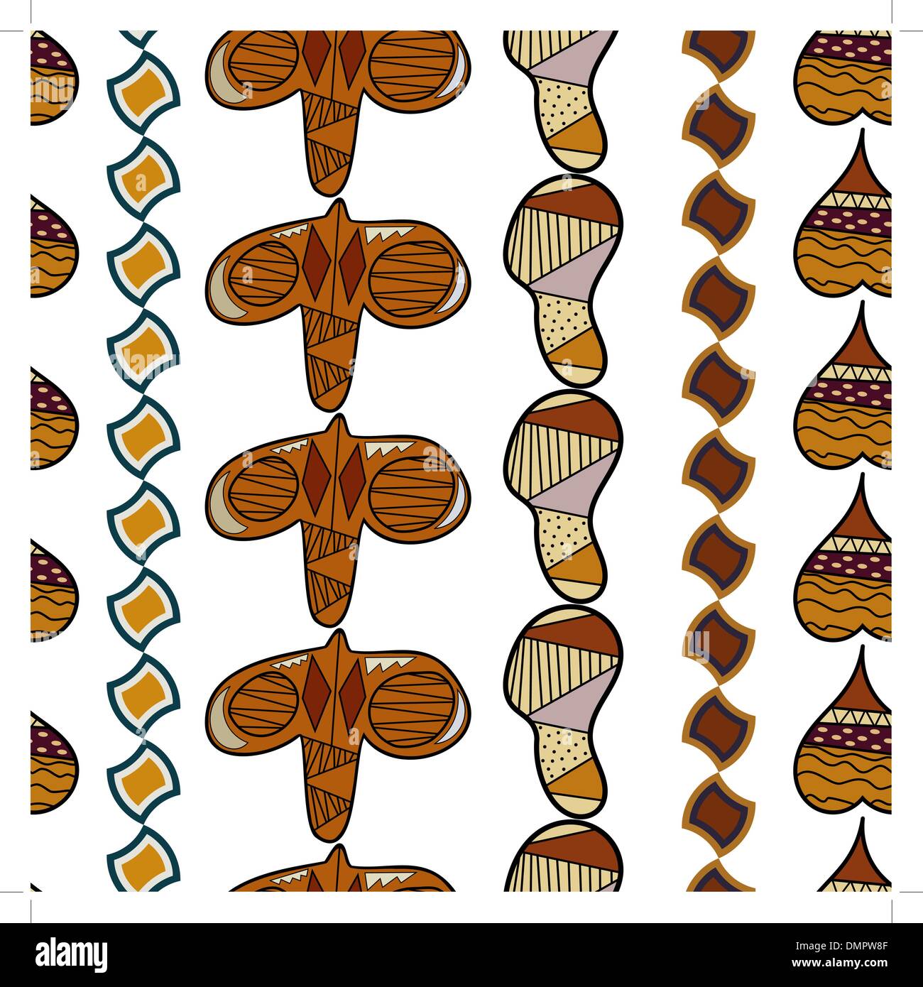 Seamless texture with elements of African folk art Stock Vector Image ...
