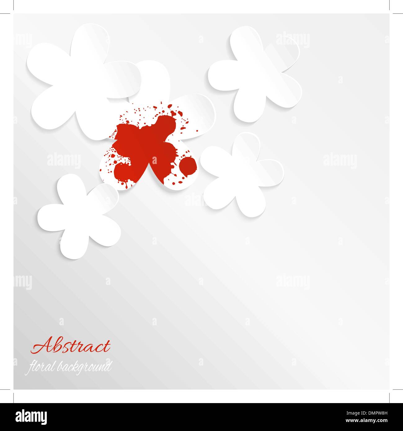 Paper floral background with red spot Stock Vector Image & Art - Alamy