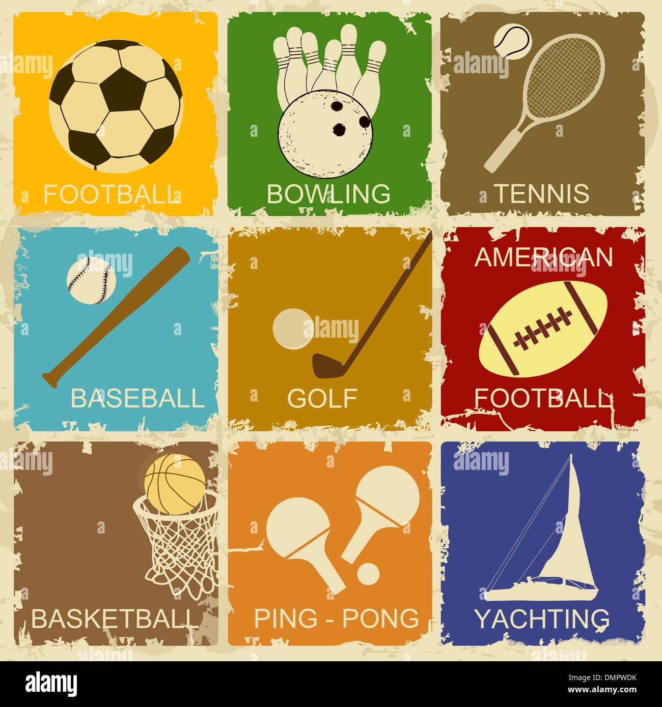 Vintage sports poster hi-res stock photography and images - Alamy