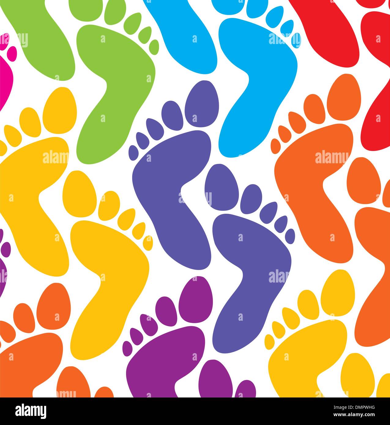 vector colorful feet background Stock Vector Image & Art - Alamy