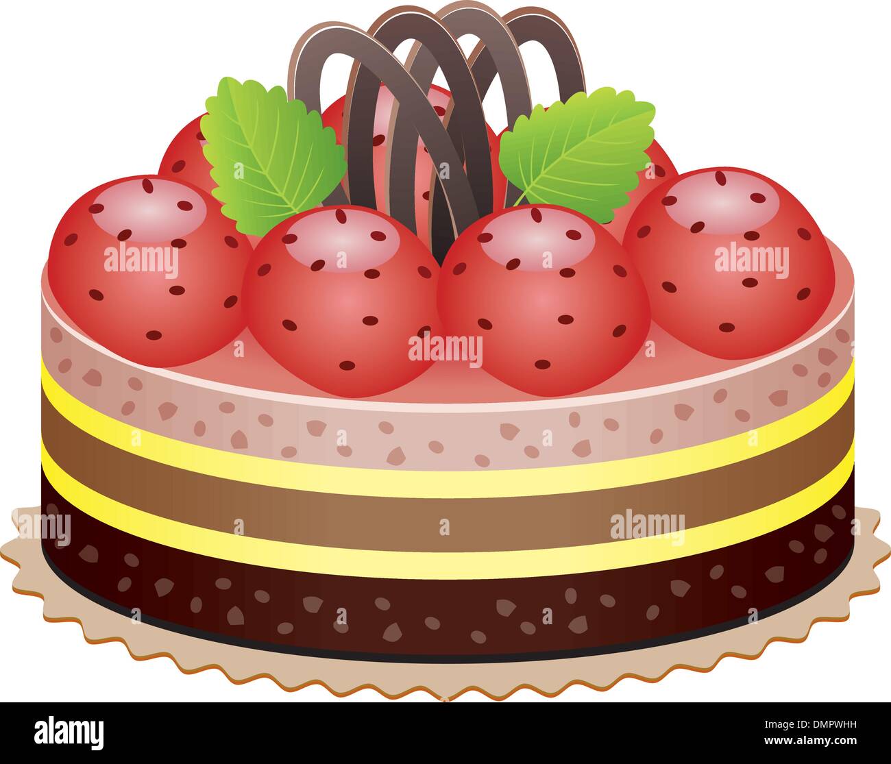 Cake fruit berry Stock Vector Images - Alamy