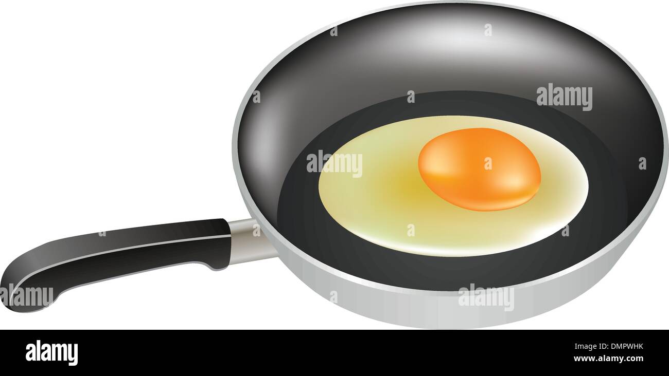 vector egg in a frying pan Stock Vector Image & Art - Alamy