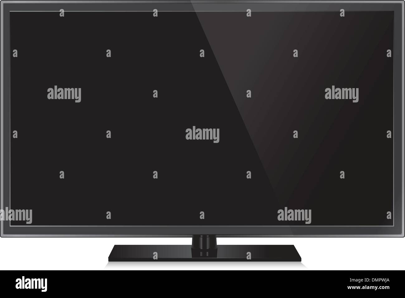 Flat screen tv vector Stock Vector Images - Alamy