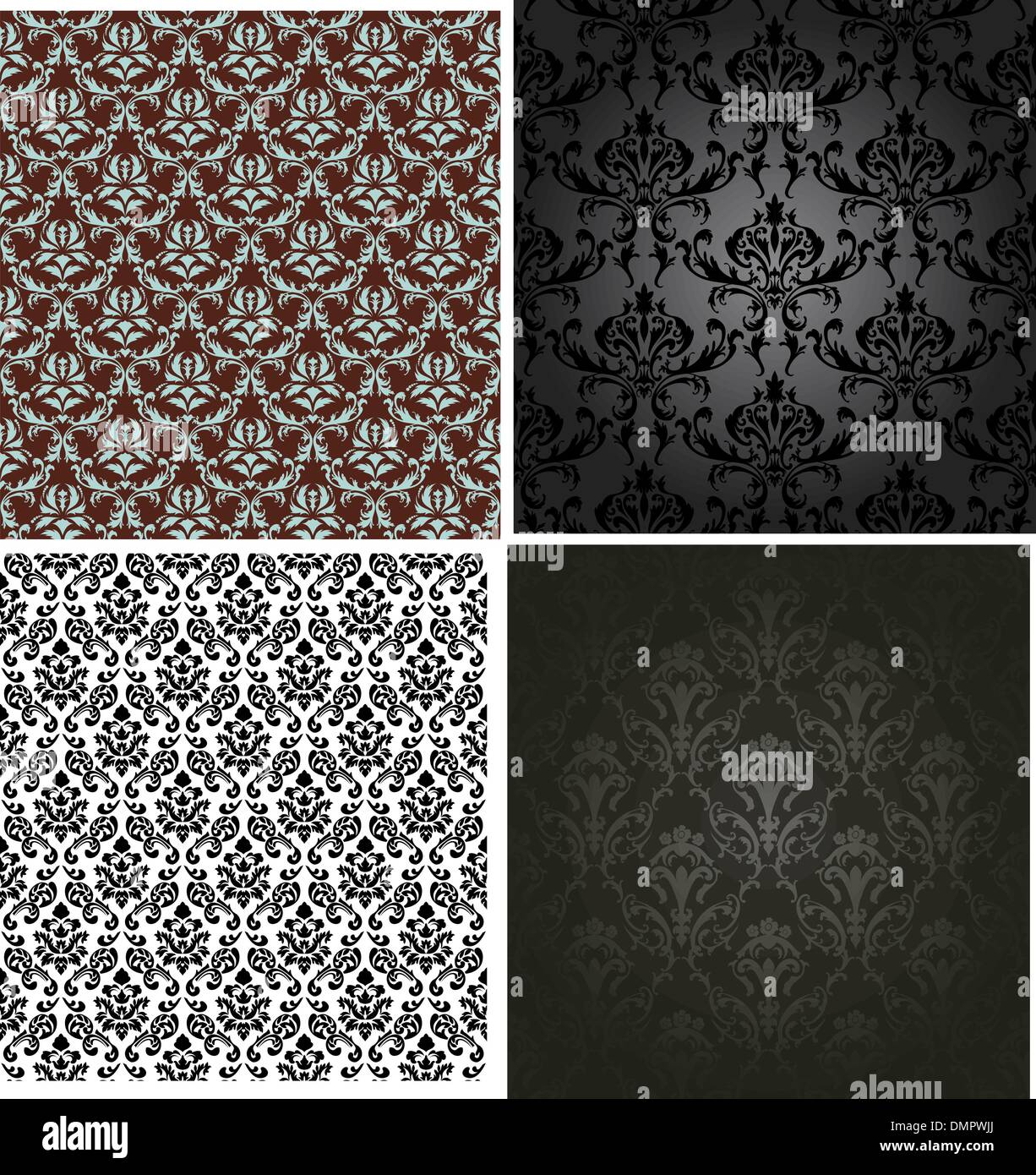 damask seamless vector Stock Vector Image & Art - Alamy