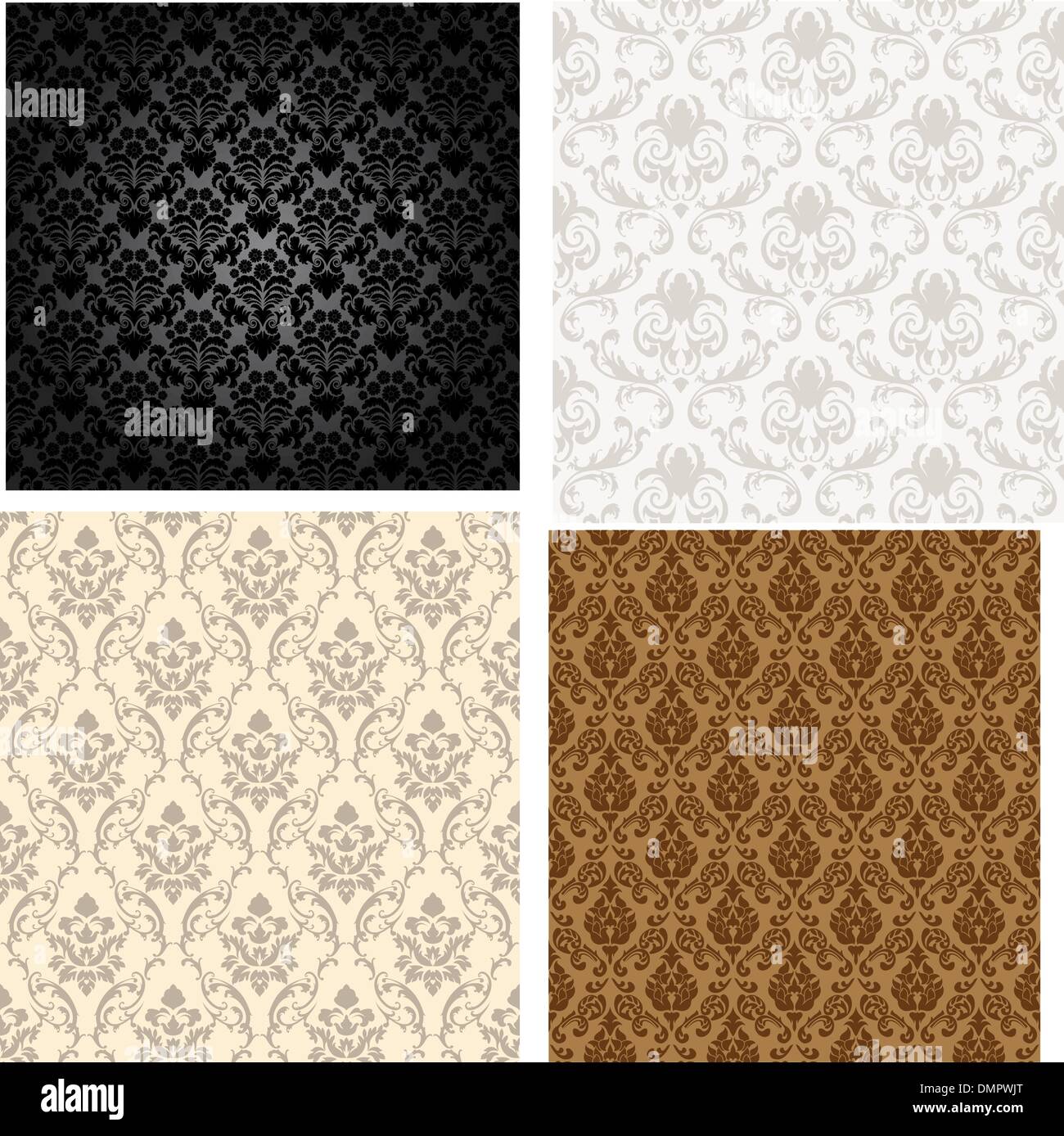 damask seamless vector Stock Vector Image & Art - Alamy