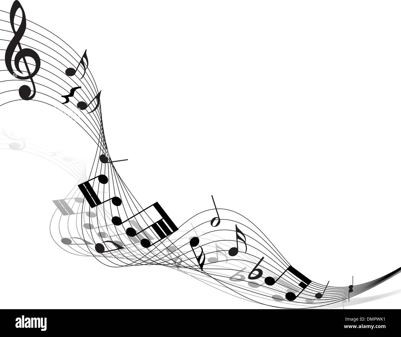 Musical note staff Stock Vector Image & Art - Alamy