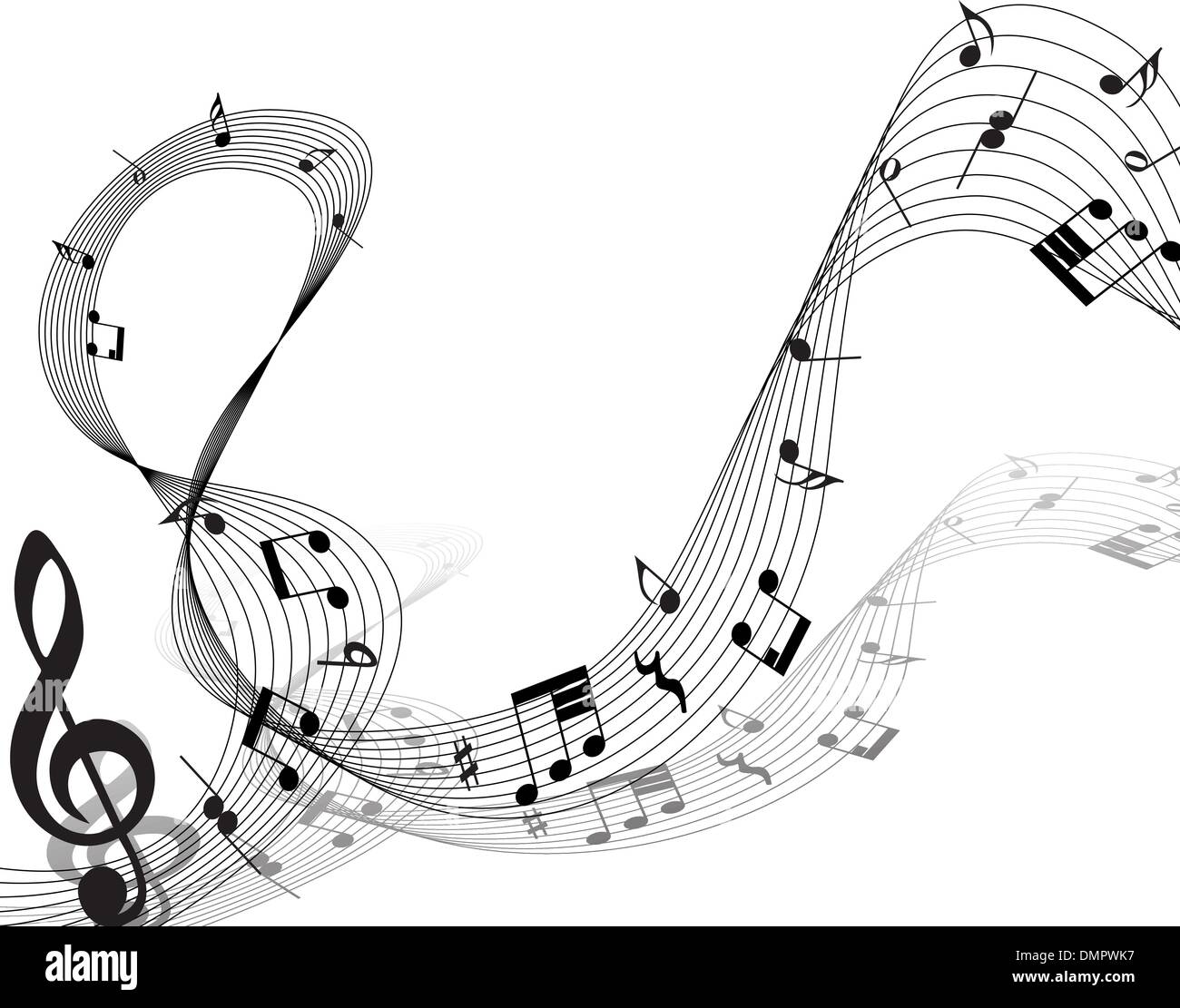Musical note staff Stock Vector Image & Art - Alamy