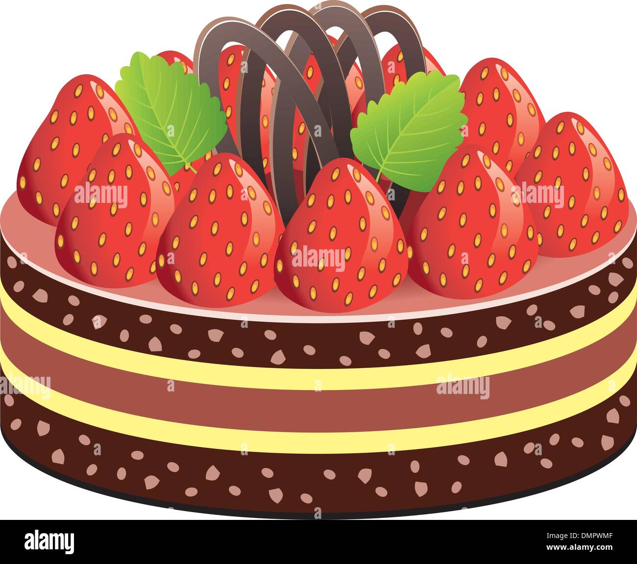 Birthday cake white background Stock Vector Images - Alamy