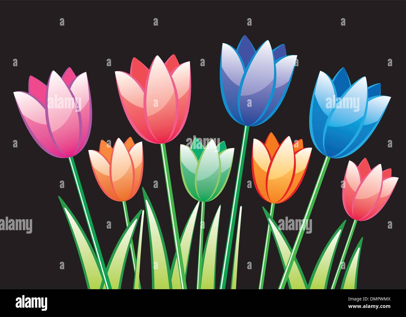 vector tulips Stock Vector Image & Art - Alamy