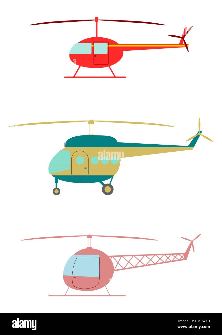 Vintage helicopters Stock Vector Images - Alamy
