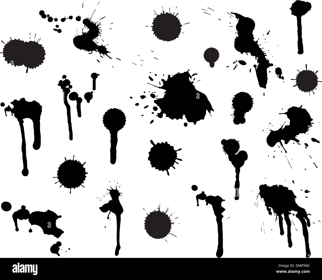 Set ink blots collection Cut Out Stock Images & Pictures - Alamy