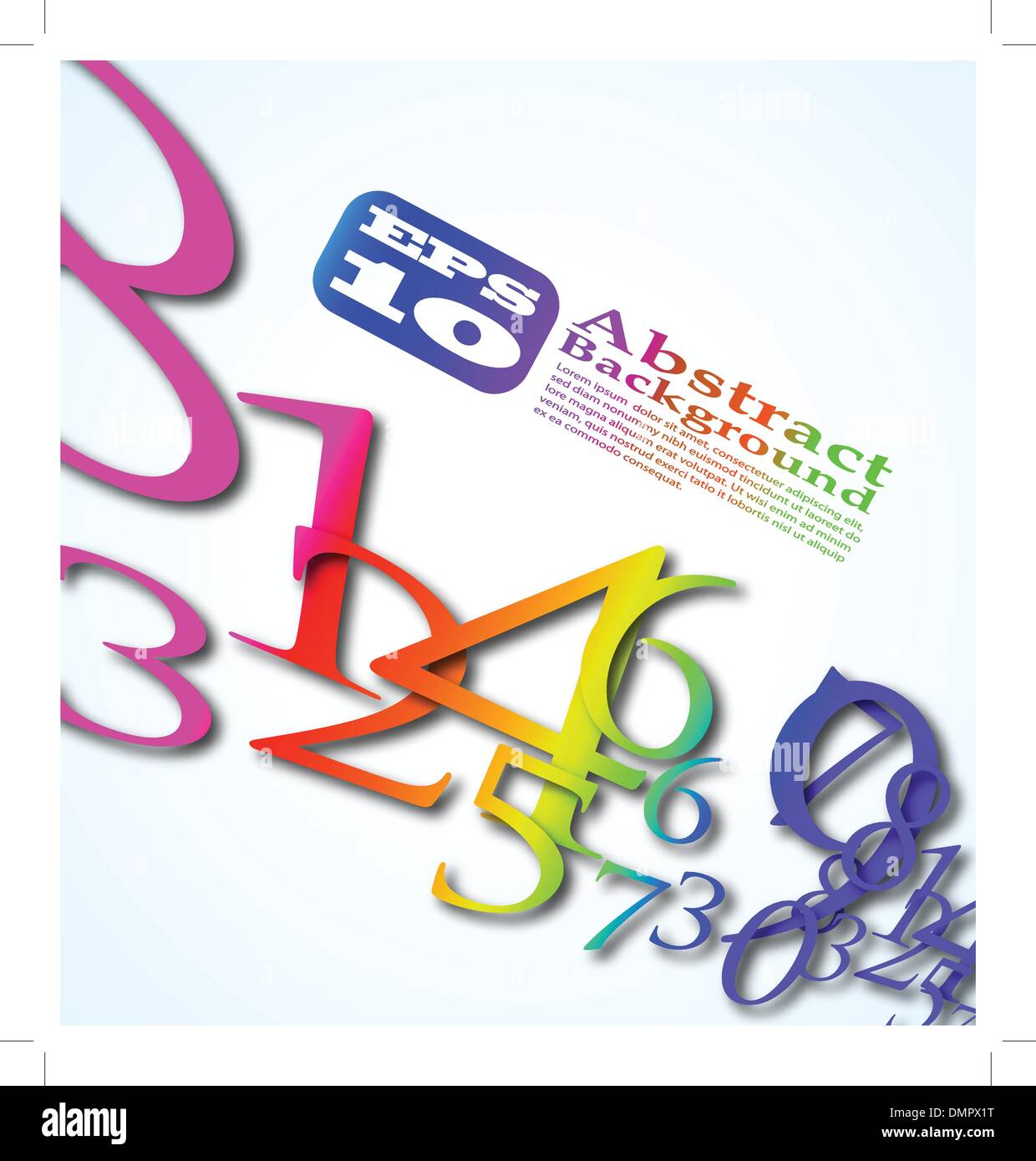 the abstract color number background eps 10 Stock Vector Image & Art ...