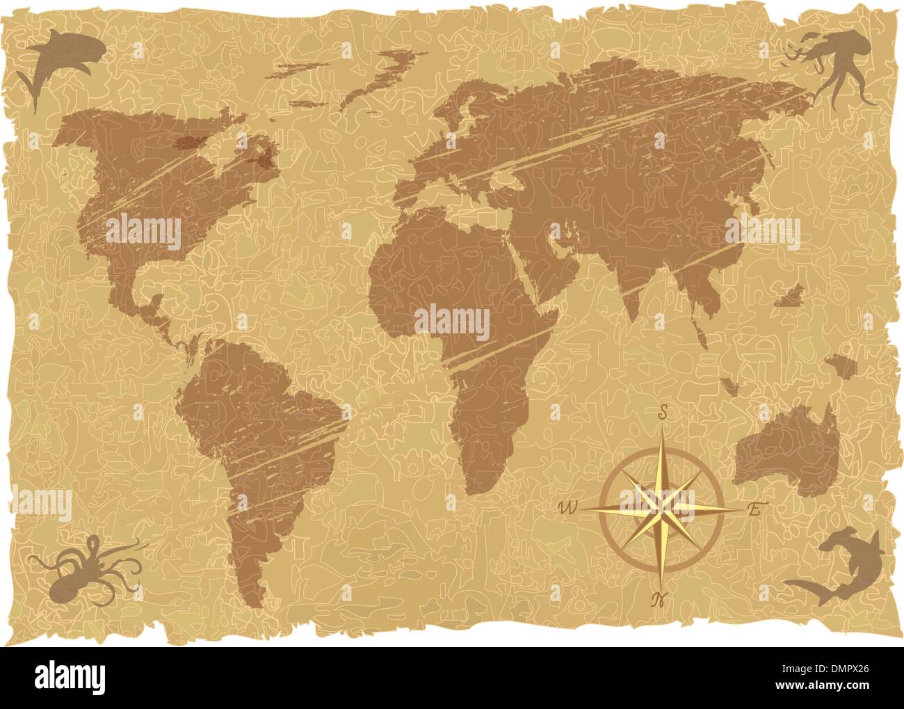 the vector grunge old map Stock Vector Image & Art - Alamy