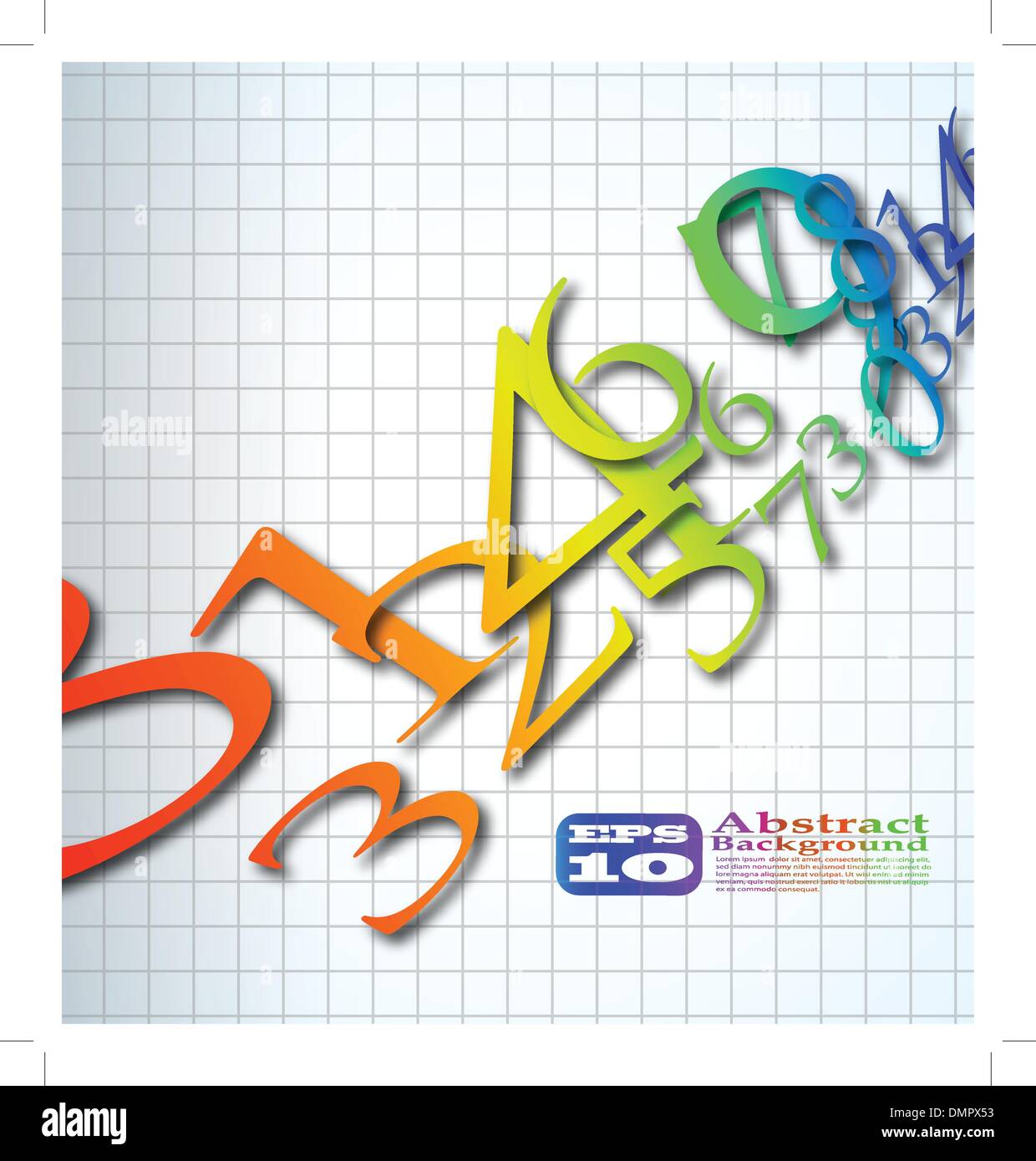 the abstract color number background eps 10 Stock Vector Image & Art ...